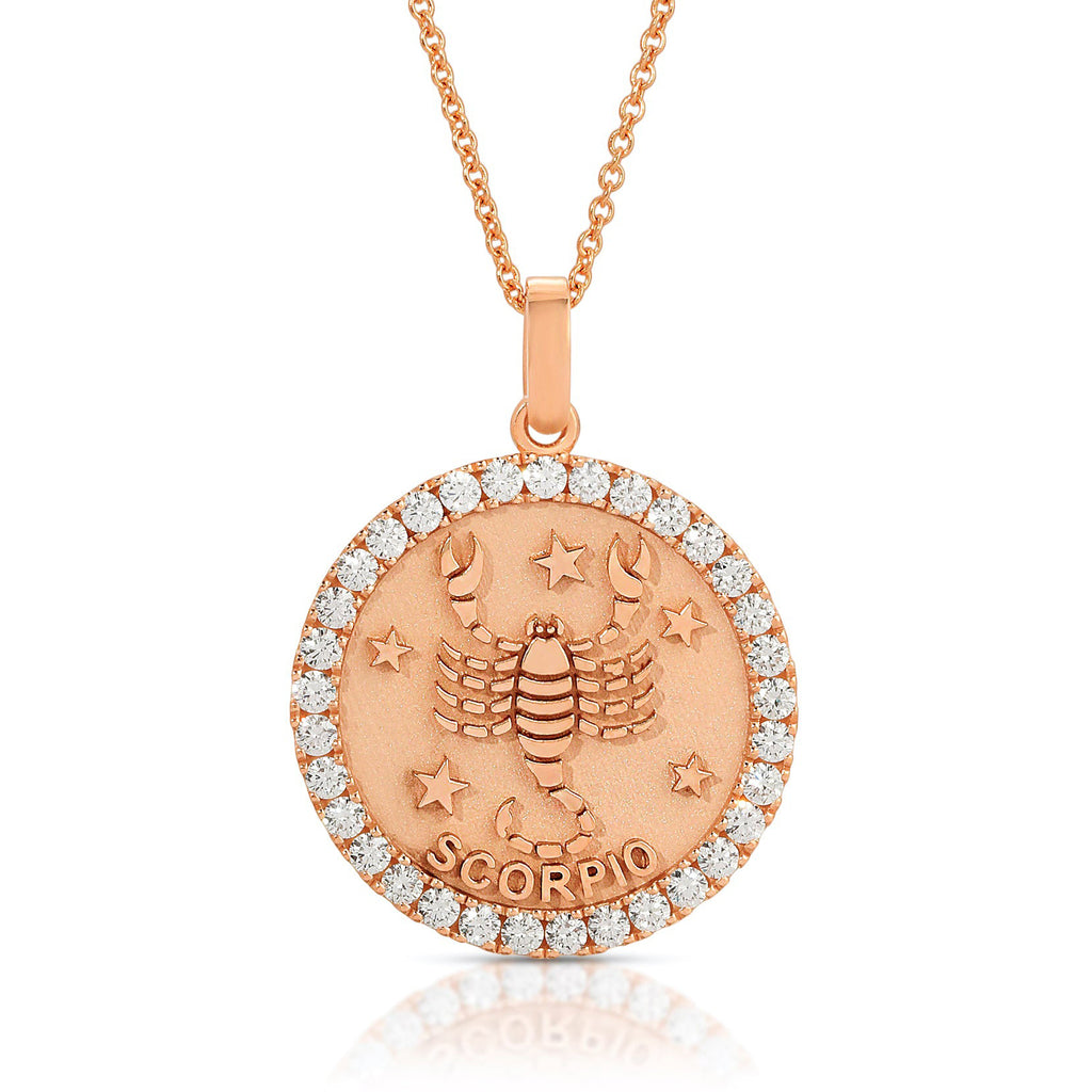 Mystical Allure: Large Scorpio Zodiac Pendant with Diamonds – The ...