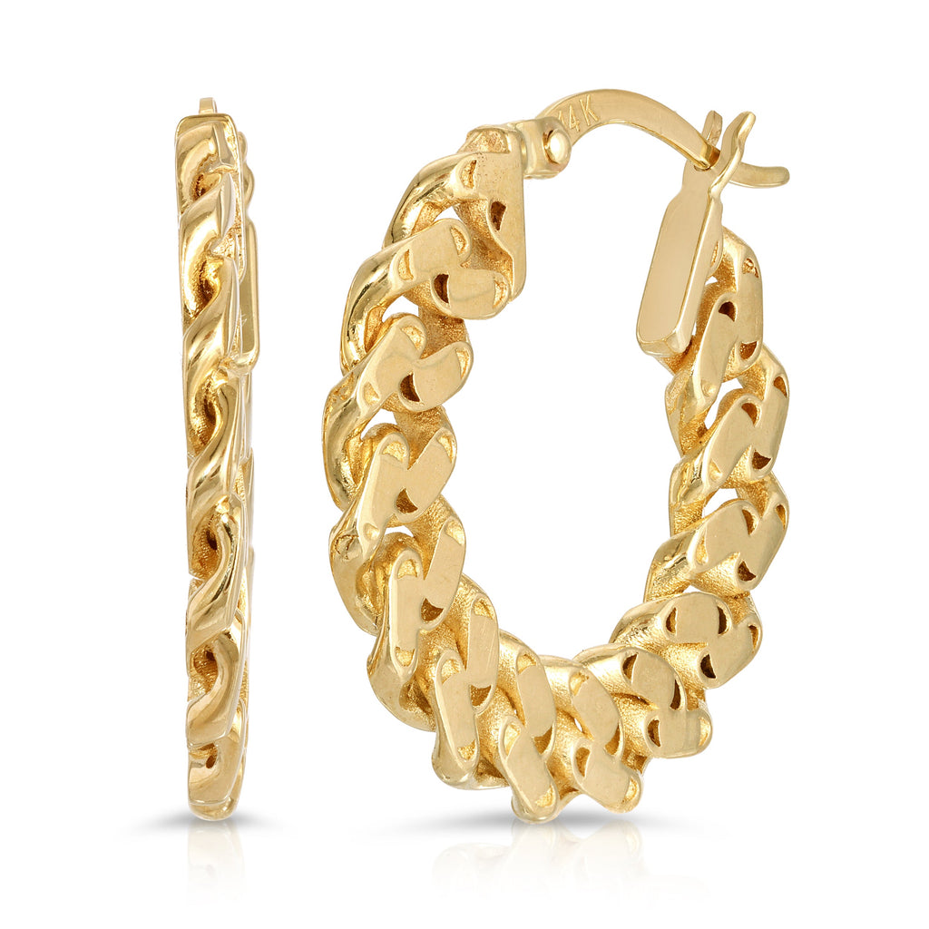 Cuban Chain Link Hoops – The Sacred+Divine